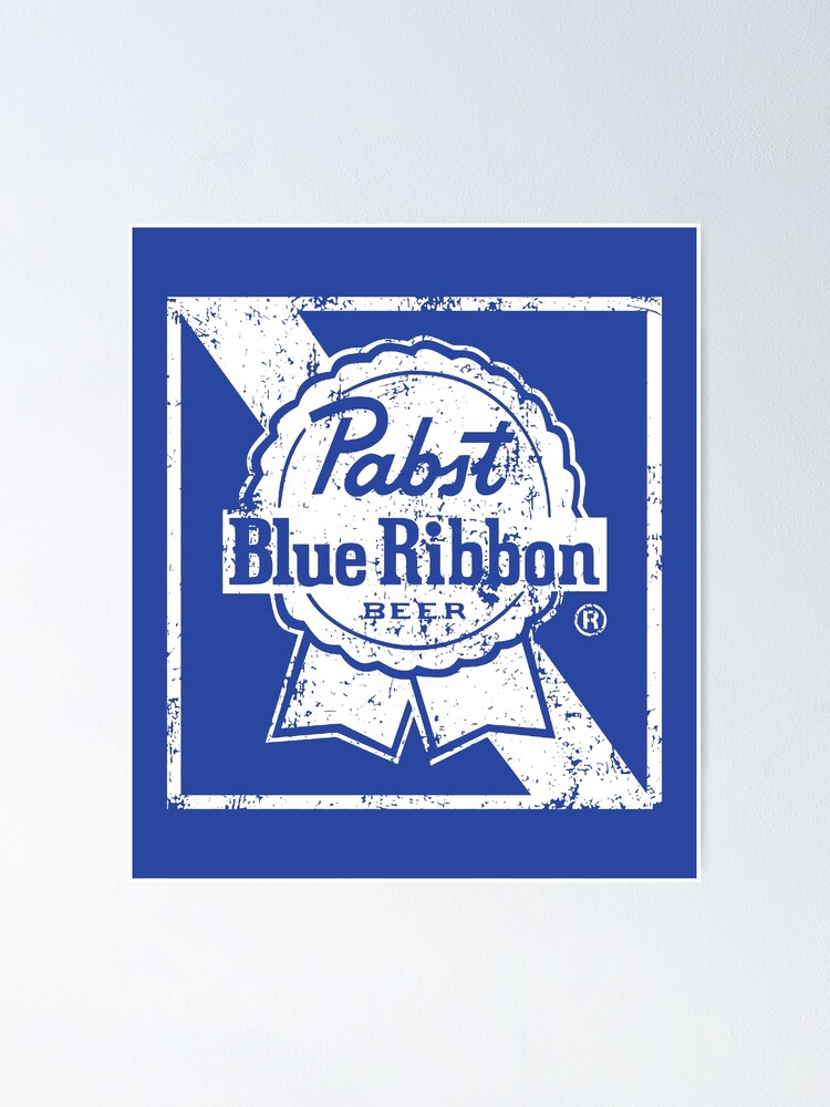 "Pabst Blue Ribbon Logo" Poster for Sale by dahlinyuara | Redbubble