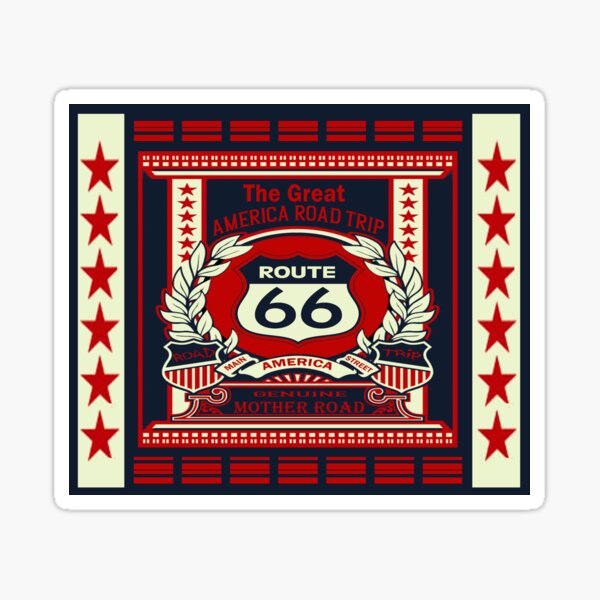 "Route 66" Sticker by mycomichistory | Redbubble