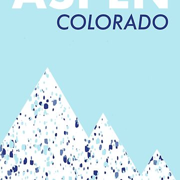 "Aspen Colorado Destination Print" Sticker for Sale by elizabethpivec ...