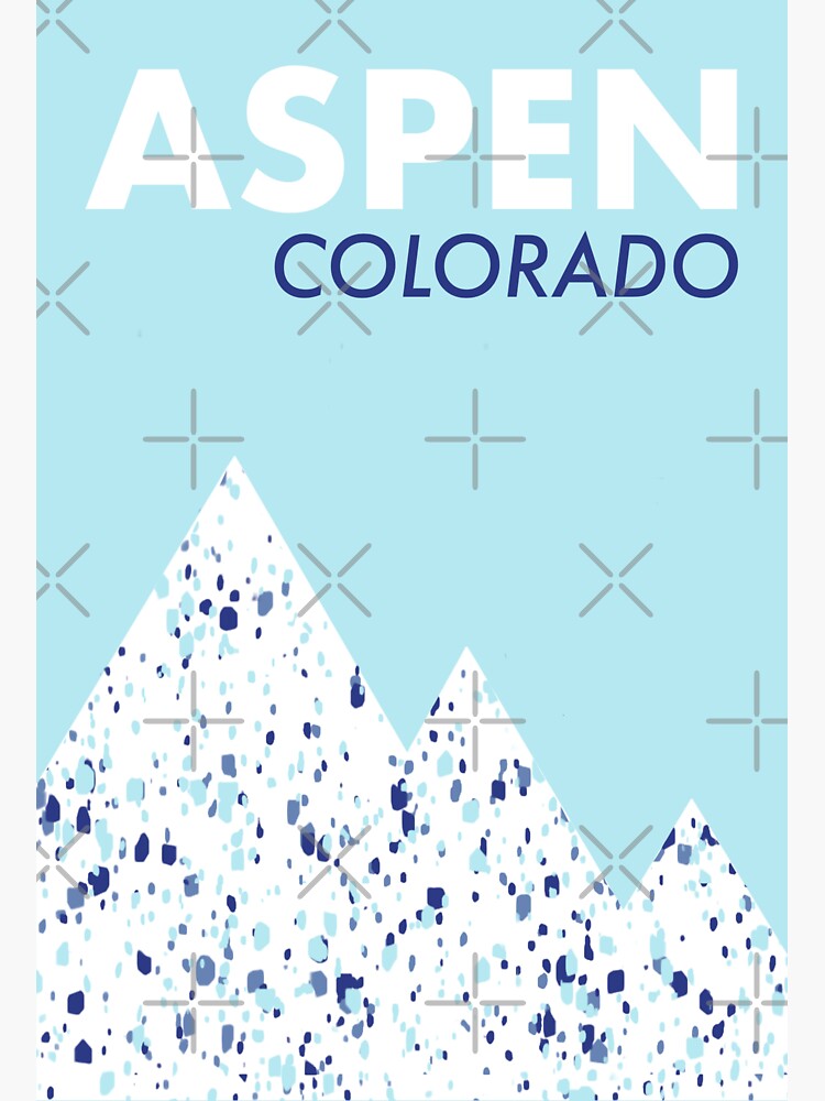 "Aspen Colorado Destination Print" Sticker for Sale by elizabethpivec ...