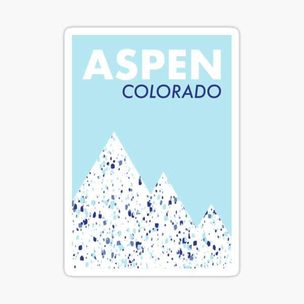 "Aspen Colorado Destination Print" Sticker for Sale by elizabethpivec ...