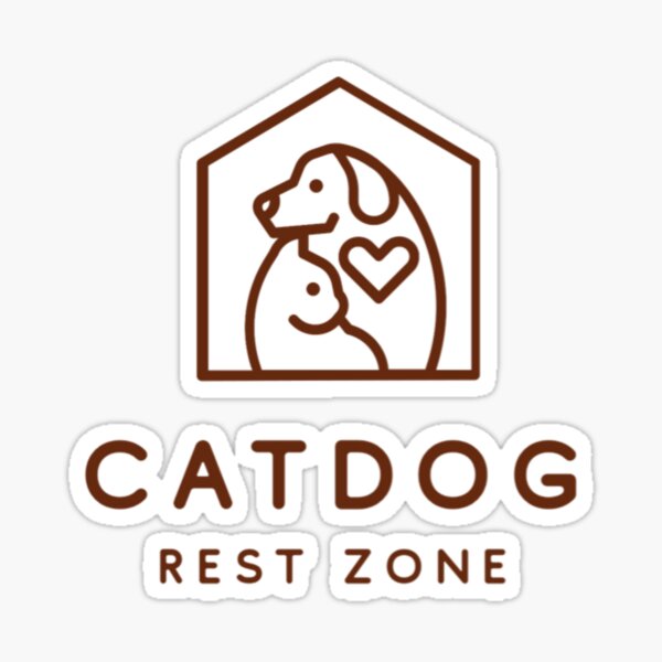 "Cat Dog Rest Zone Mat" Sticker for Sale by Petgear4you | Redbubble