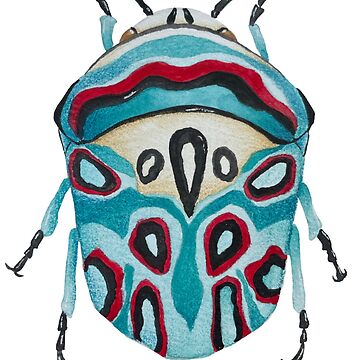 "Picasso Beetle Bug Watercolor Illustration " Sticker for Sale by ...