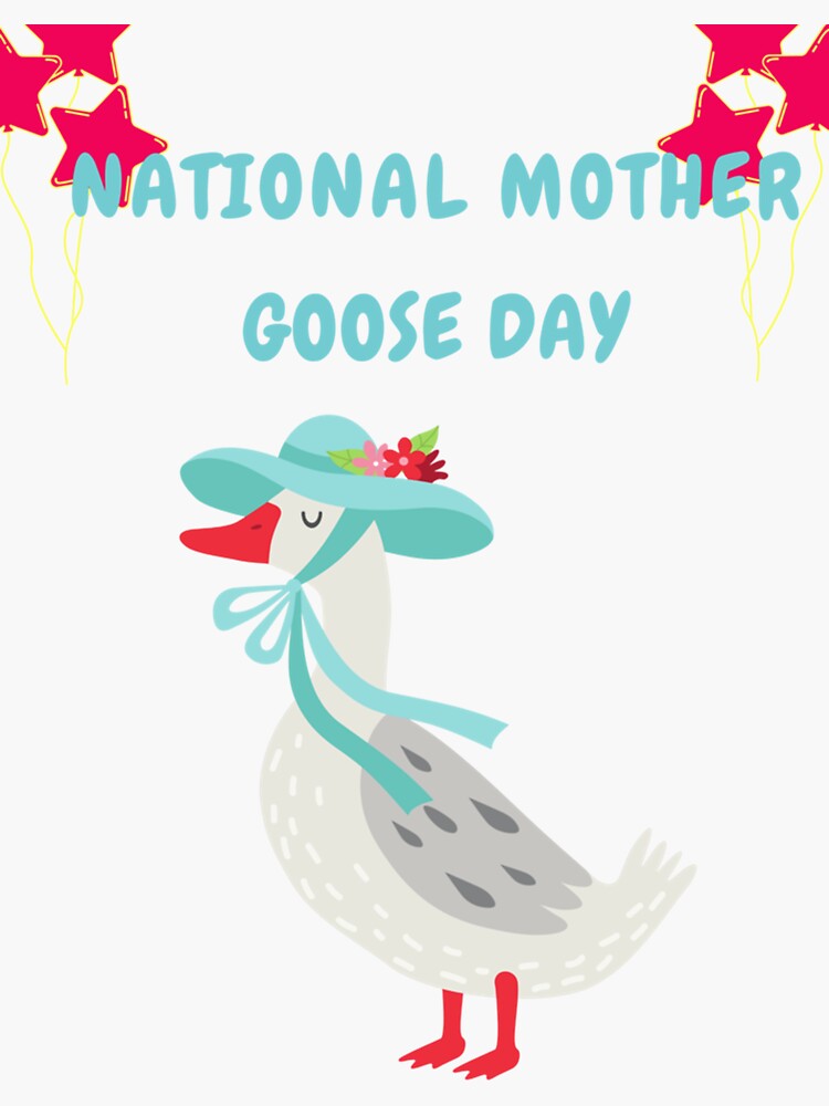 "National mother goose day - funny goose design " Sticker for Sale by ...