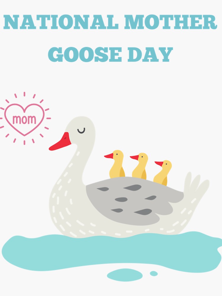 "National mother goose day - funny goose design " Sticker for Sale by ...