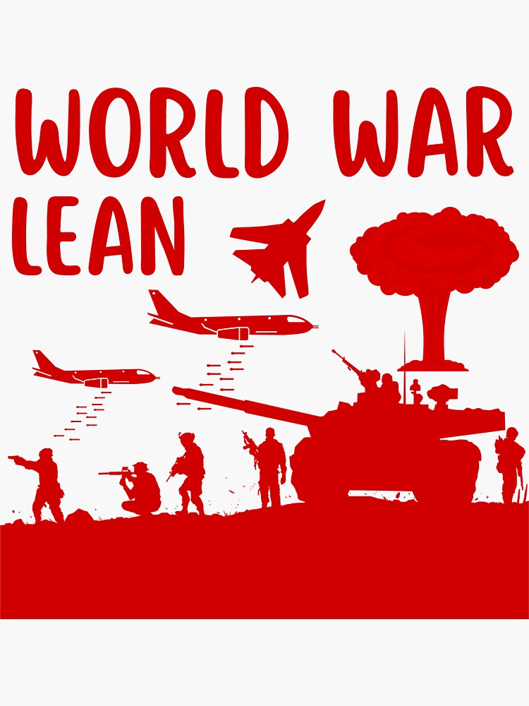 "world war lean crappy " Sticker for Sale by Bentouhami | Redbubble
