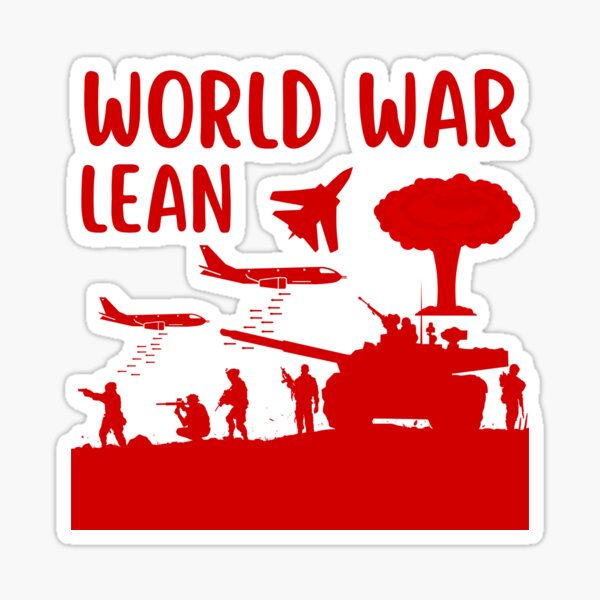 "world war lean crappy " Sticker for Sale by Bentouhami | Redbubble