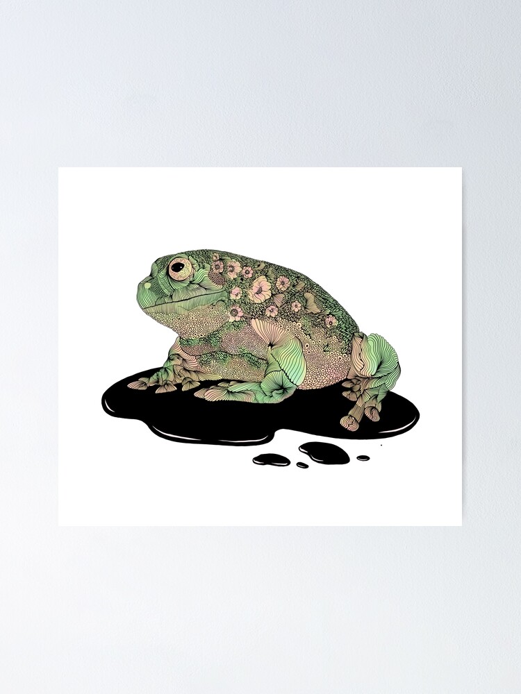 "Green Tree Frog" Poster for Sale by CWormwood | Redbubble