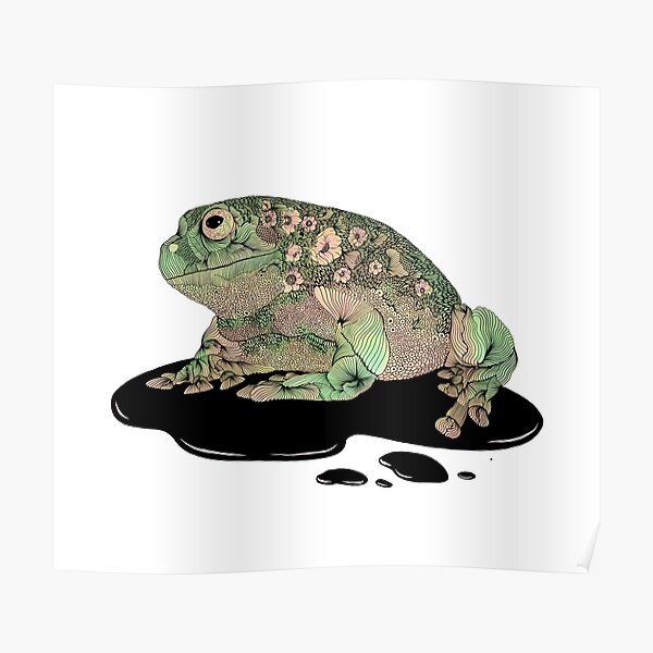 "Green Tree Frog" Poster for Sale by CWormwood | Redbubble