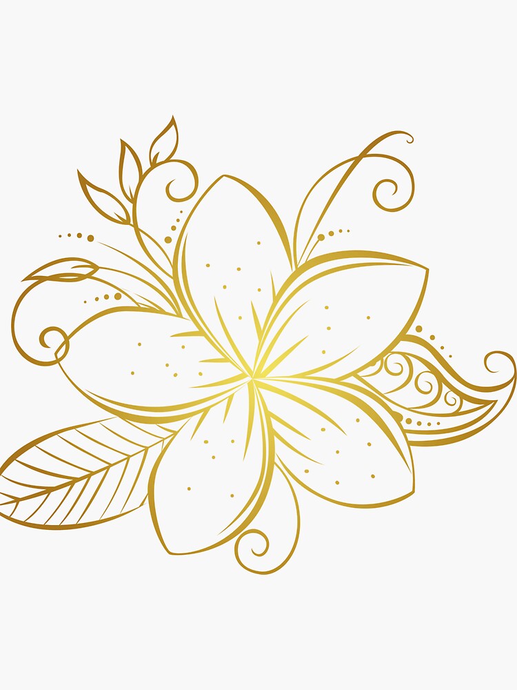 "gold flower" Sticker for Sale by nommm | Redbubble