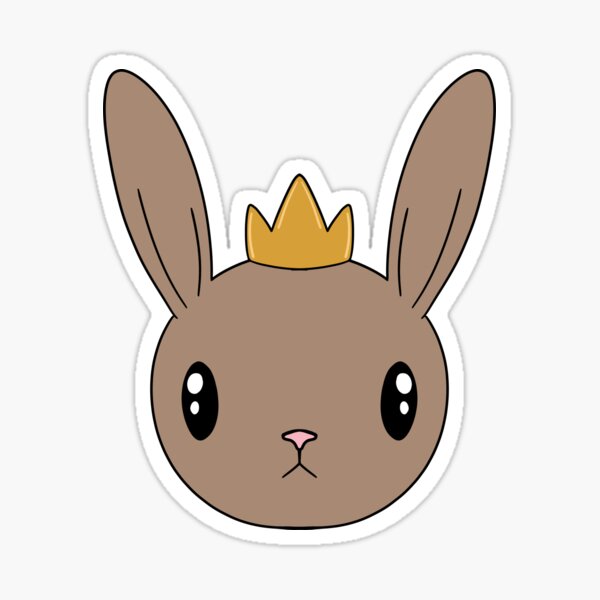 "Royal Bunny " Sticker for Sale by CaptinAubs | Redbubble