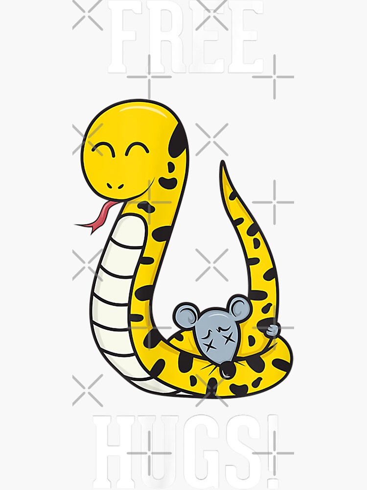 "Constrictor Snake Offers Free Hugs Funny Choking Joke Shirt T-Shirt ...