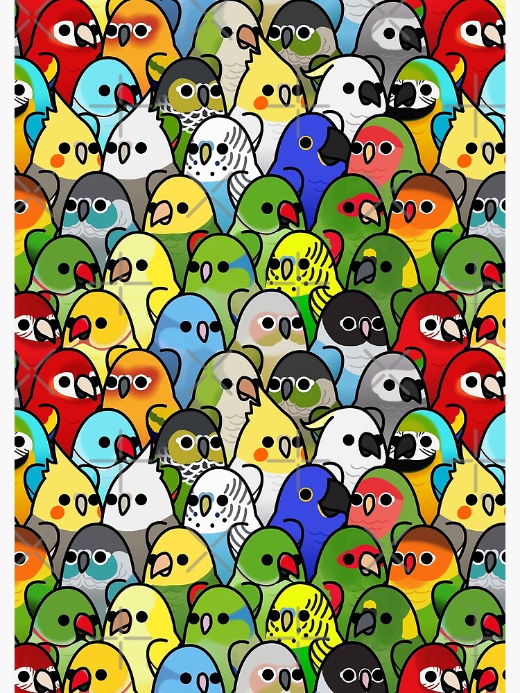 "Too Many Birds! Bird Squad Classic" Spiral Notebook for Sale by ...