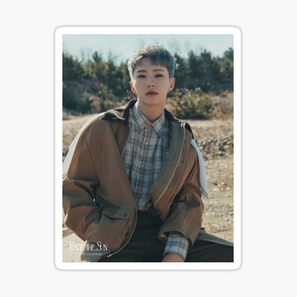 "Seventeen Hoshi "Face the Sun"" Sticker by HaloHaloShine | Redbubble