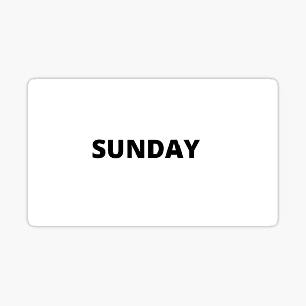 "Sunday basic design 2022" Sticker by BIHSELLER | Redbubble