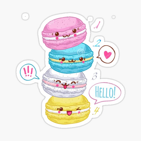 "Cute stack of macarons " Sticker by EarthJoy345 | Redbubble