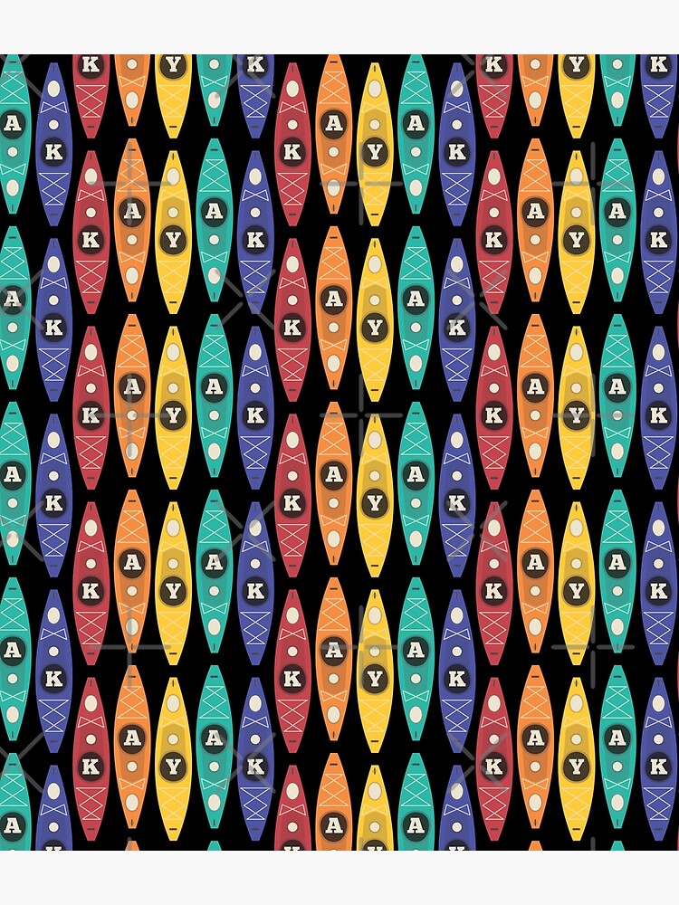 Simple Geometric Kayak Color Palette For Kayakers Backpack