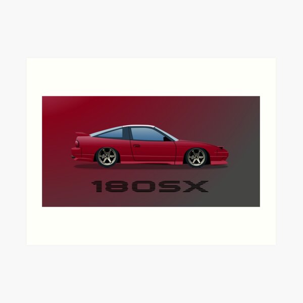 "Nissan 180SX Type X" Art Print by AutomotiveArt | Redbubble