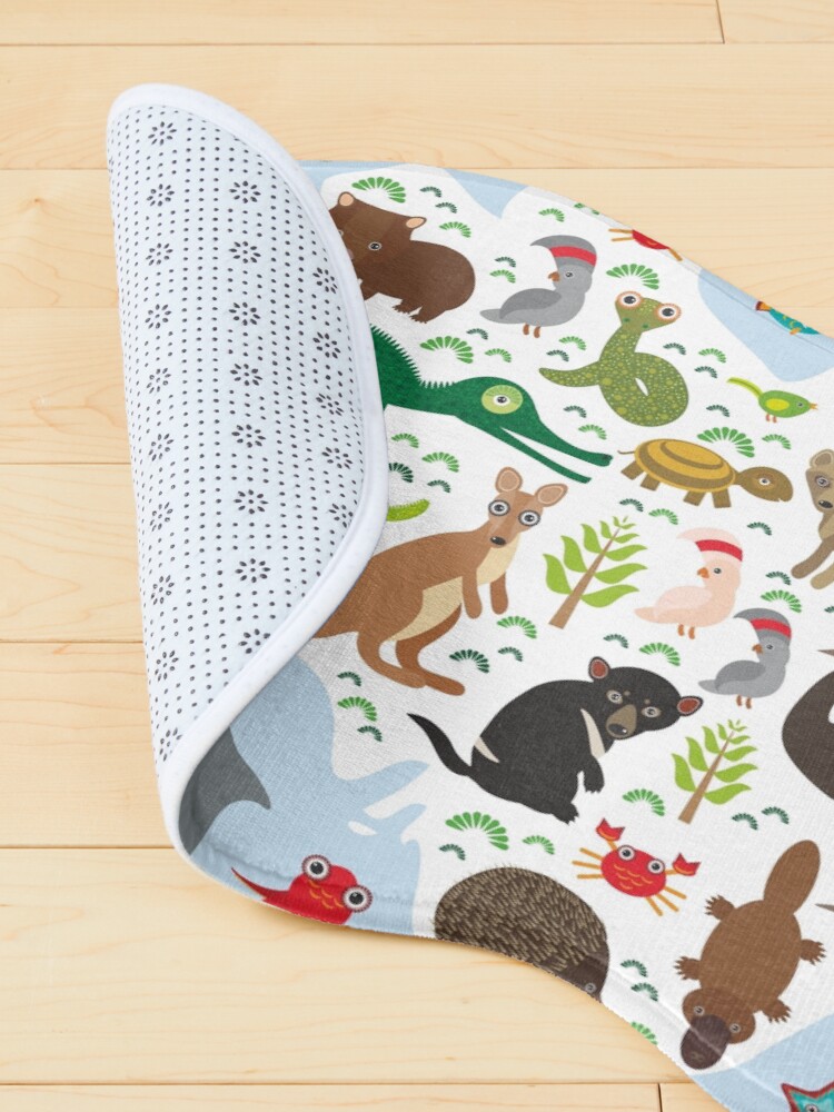 "Australian animal map and ocean Echidna Platypus ostrich Emu Tasmanian ...