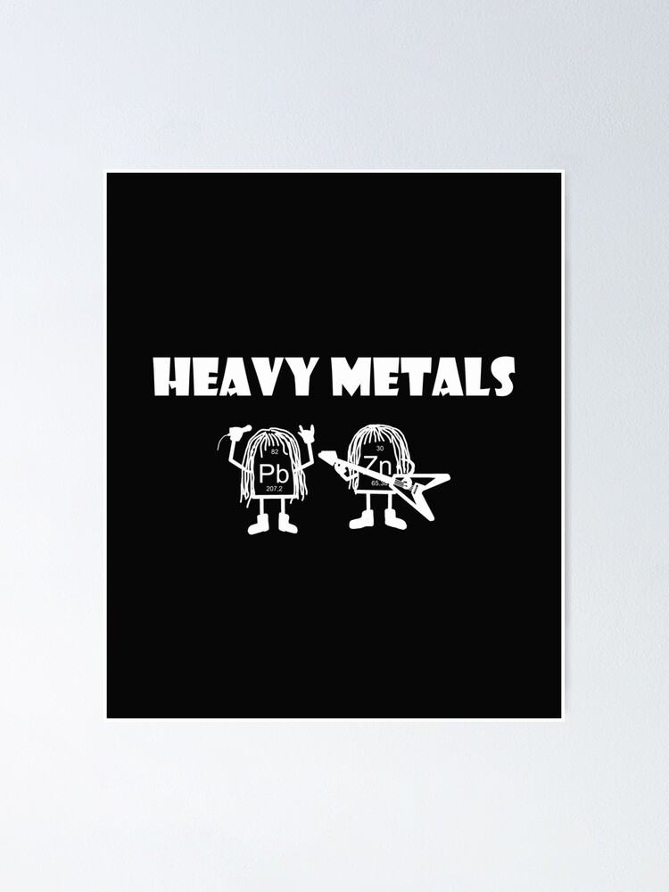 Póster «Tabla periódica de metales pesados químico de roca de metales ...