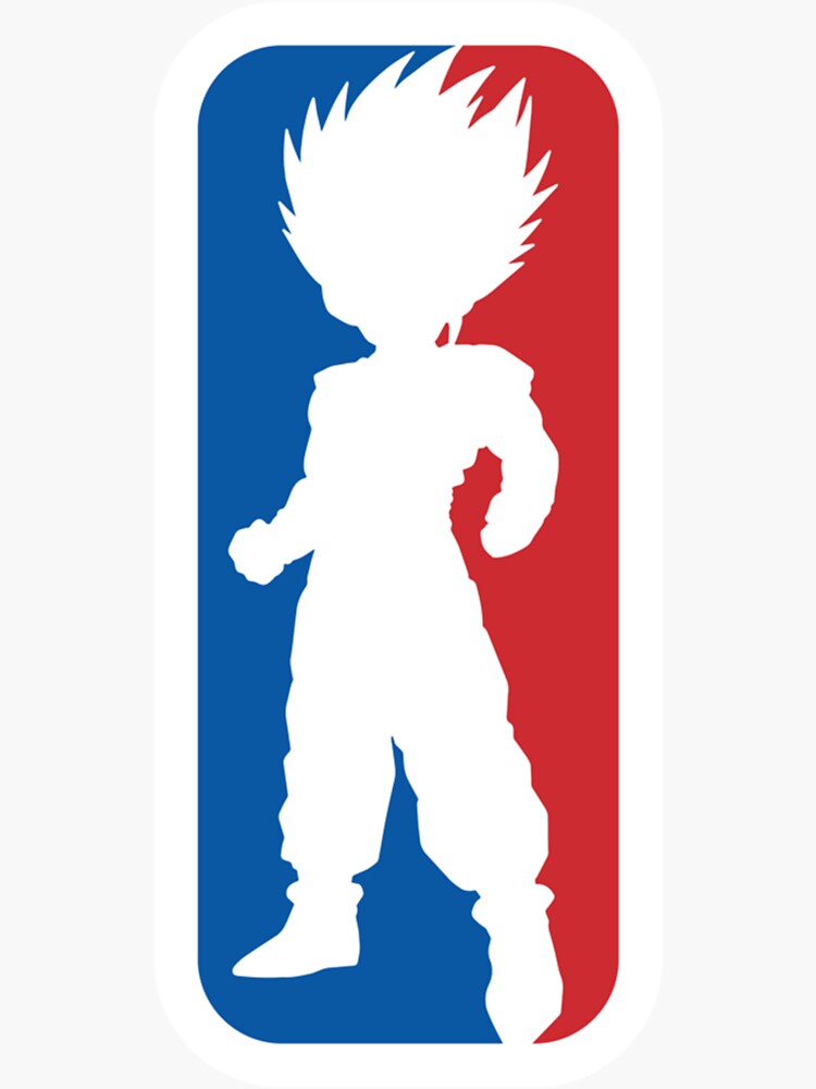 "Gohan Dragon Ball Z Nba Logo Classic T-Sh" Sticker by zolayoflyntnuq ...
