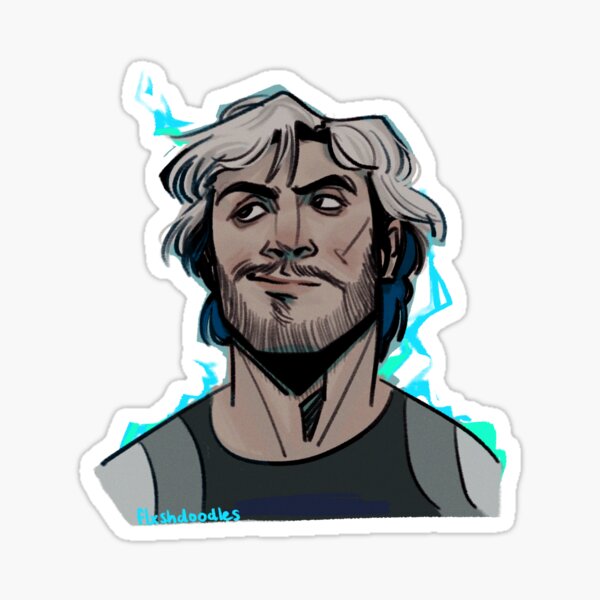 "blue speedster (aaron variant)" Sticker for Sale by flxshdoodles ...