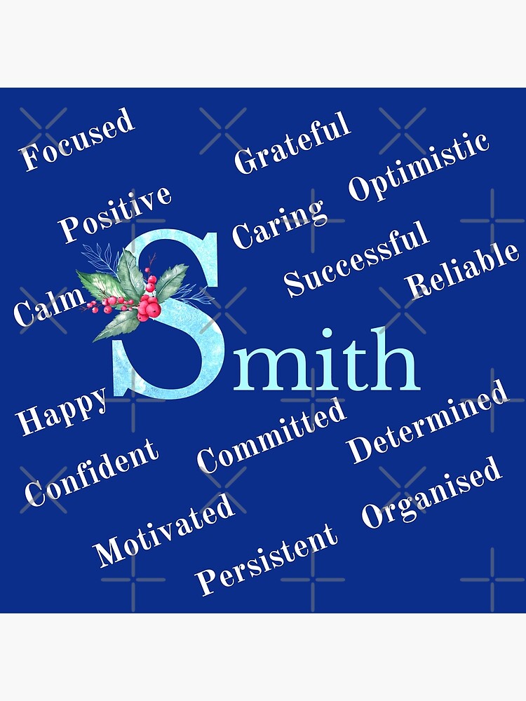"Smith Family Monogram displays proud family characteristics ...