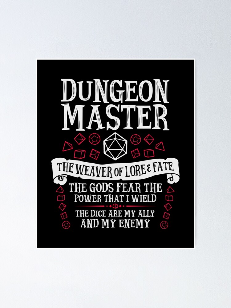 "Dungeon Master The Weaver Of Lore Fate Dungeons Dragons White Text 498 ...