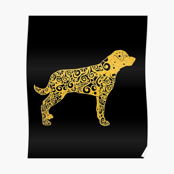 "Rottweiler Original Dog Papercut Mandala Art" Poster by hign | Redbubble