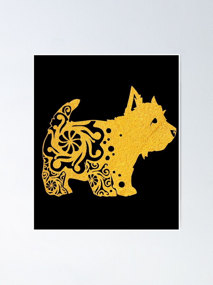"West Highland TerrierDog Papercut Mandala Art" Poster by hign | Redbubble