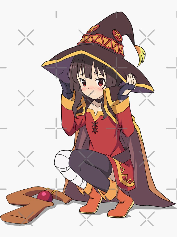 "Megumin Shy" Sticker by MahouAnimeStore | Redbubble