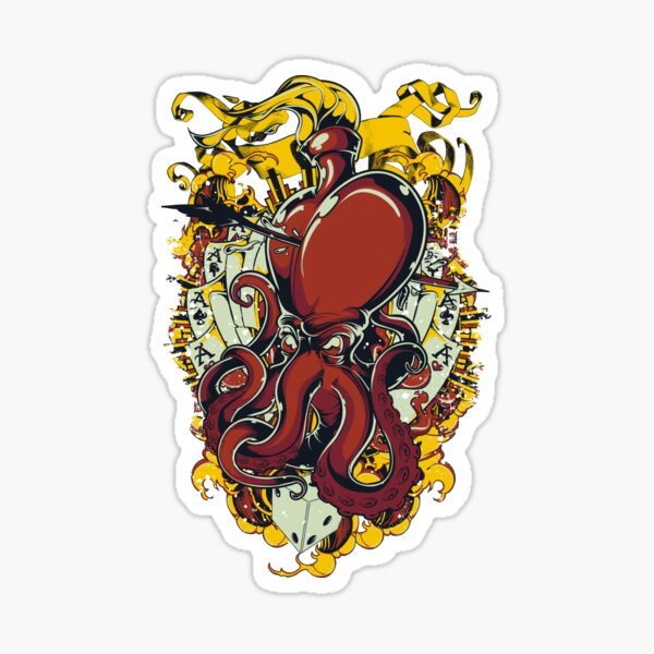 "COMIC OCTOPUS ACE" Sticker by diego75bcn | Redbubble