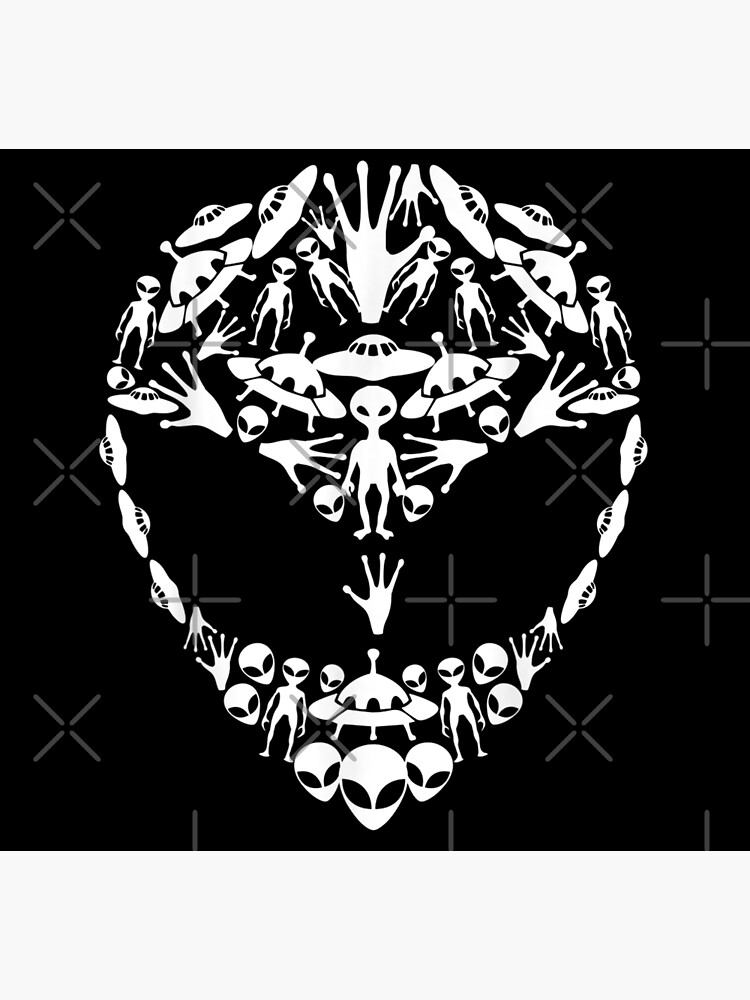 "Alien Head Extra Terrestrial Squad Face T-Shirt" Poster for Sale by ...