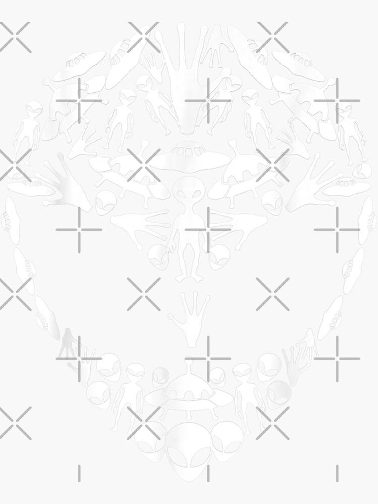 "Alien Head Extra Terrestrial Squad Face T-Shirt" Sticker for Sale by ...