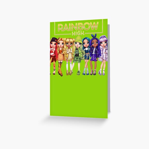 "Rainbow High Main Characters And Logo T-Shirt" Greeting Card by ...