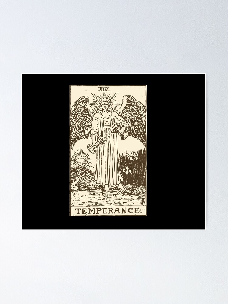 Póster «Carta de Tarot Antigua - Templanza» de BigNige1234 | Redbubble
