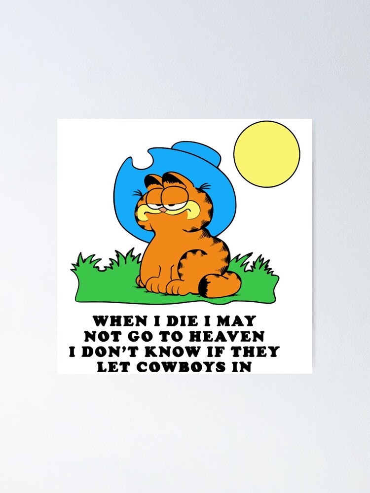 "Garfield Cowboy" Poster for Sale by Lindhe2908c | Redbubble