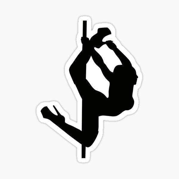 "pole dance dancer silhouette" Sticker by Culturesensible | Redbubble