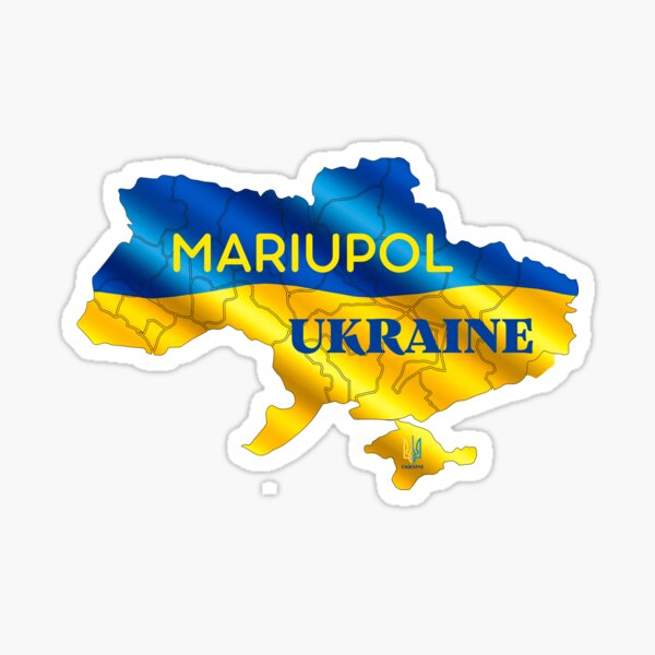 "Mariupol, Ukrainian city, Ukraine map" Sticker for Sale by PrintGood ...