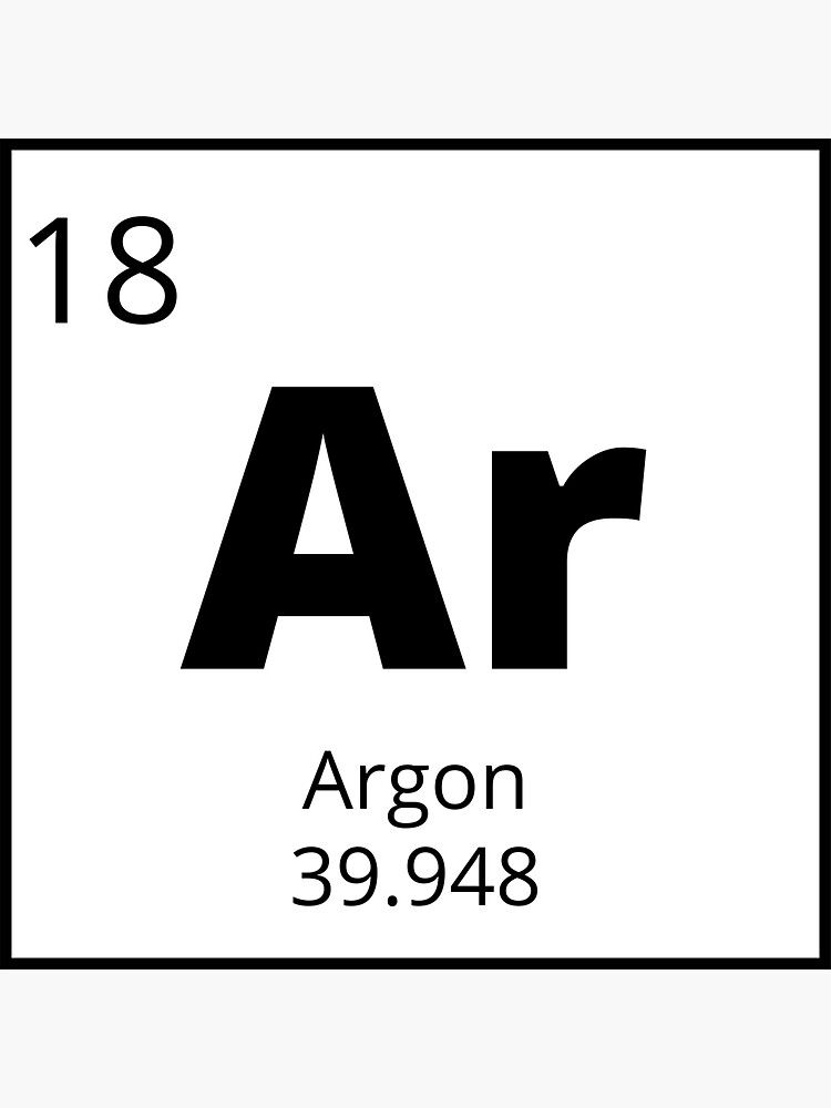 "Argon" Sticker by Blank02 | Redbubble
