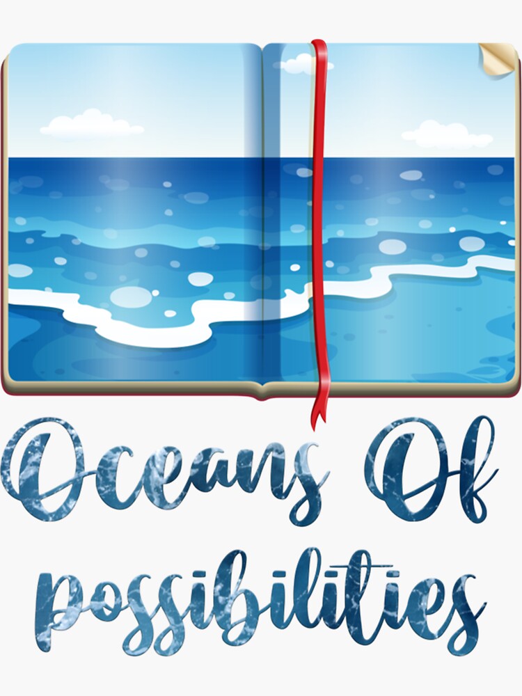 "Funny Oceans of Possibilities Sea Animal Summer Reading 2022 " Sticker ...