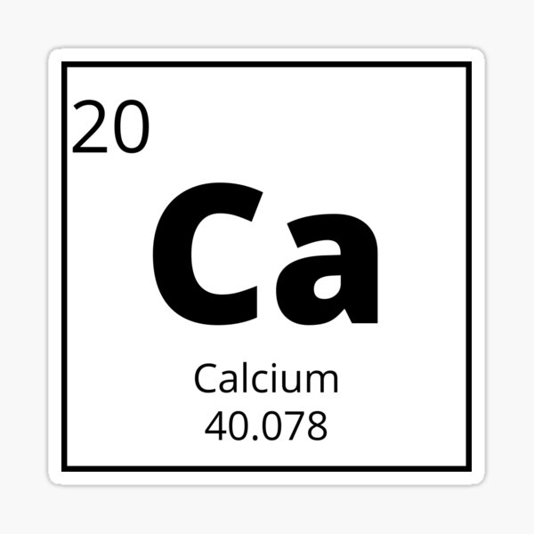 "Calcium" Sticker for Sale by Blank02 | Redbubble