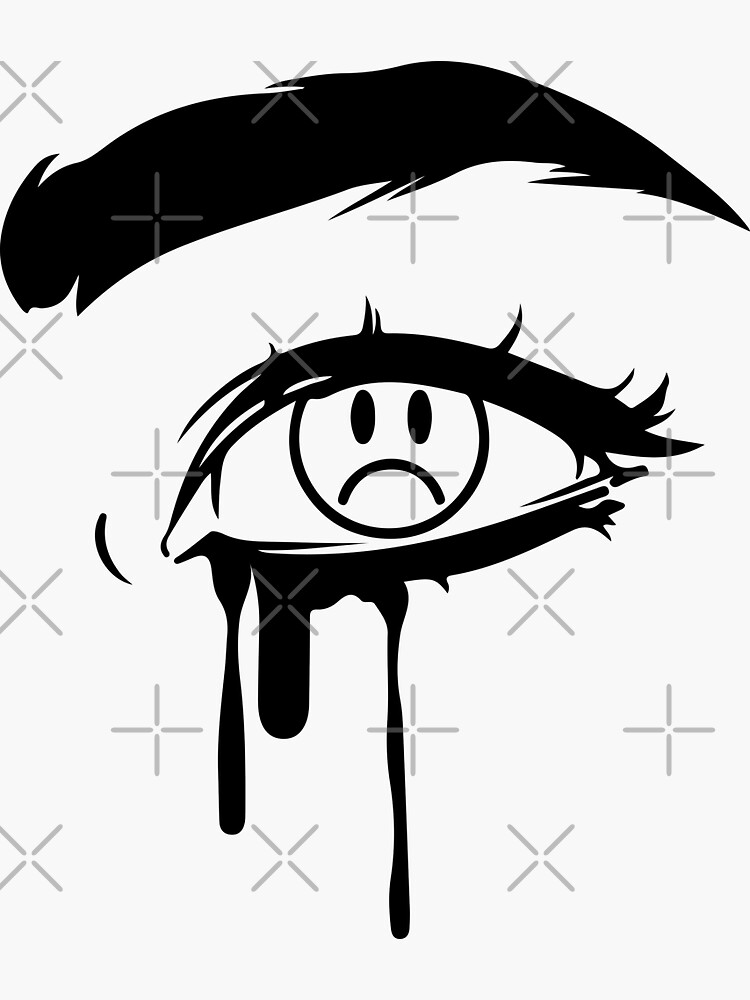 "Sad Eyes" Sticker by MuchHmdn | Redbubble