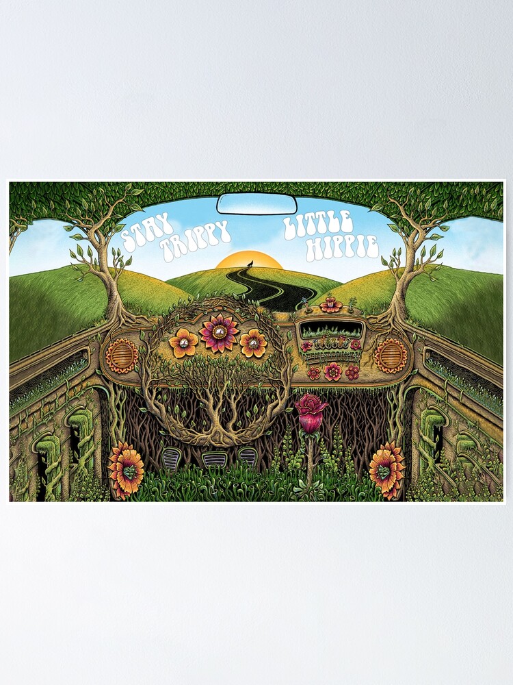 "Stay Trippy Little Hippie Poster, Hippie Wall Art, Hippie Wall Decor ...