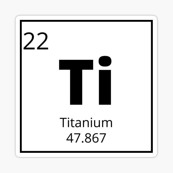 "Titanium" Sticker by Blank02 | Redbubble