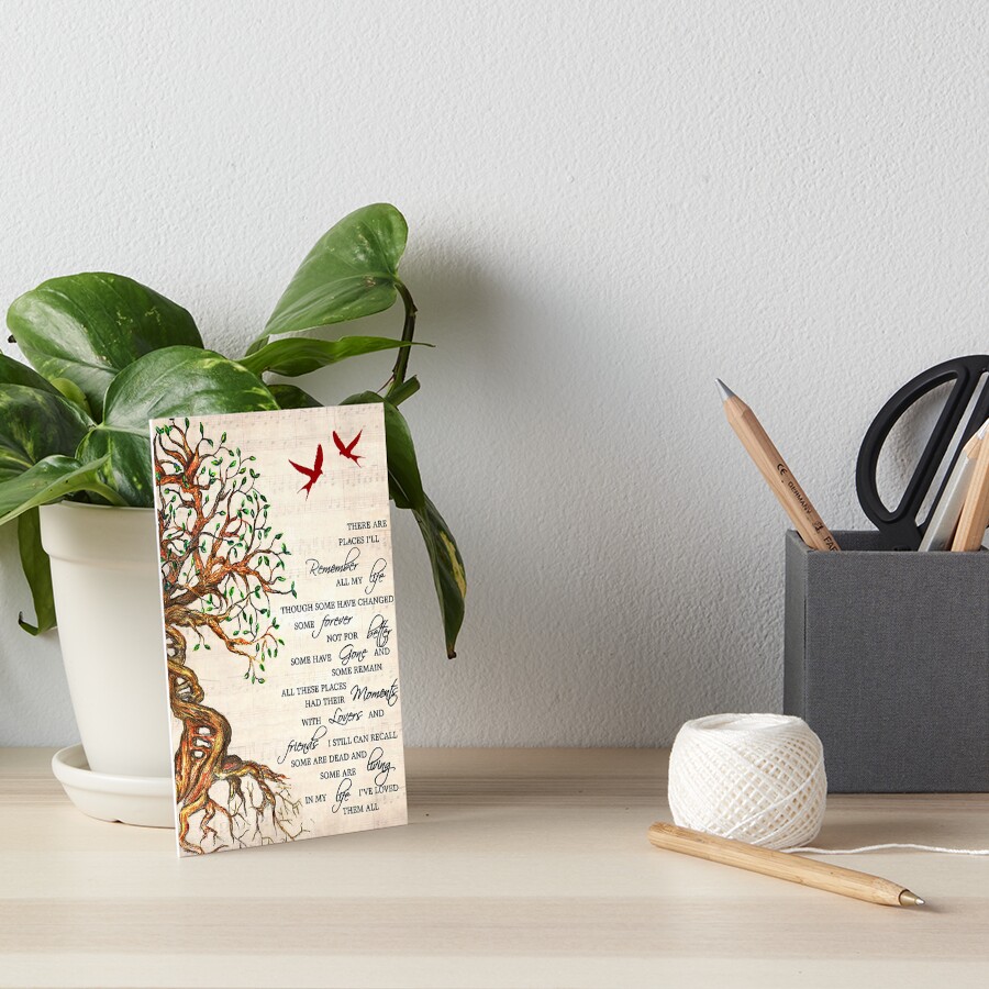 "In My Life Lyrics Poster, The Beatles Song Lyrics Poster, Song Poster ...