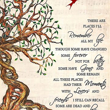 "In My Life Lyrics Poster, The Beatles Song Lyrics Poster, Song Poster ...