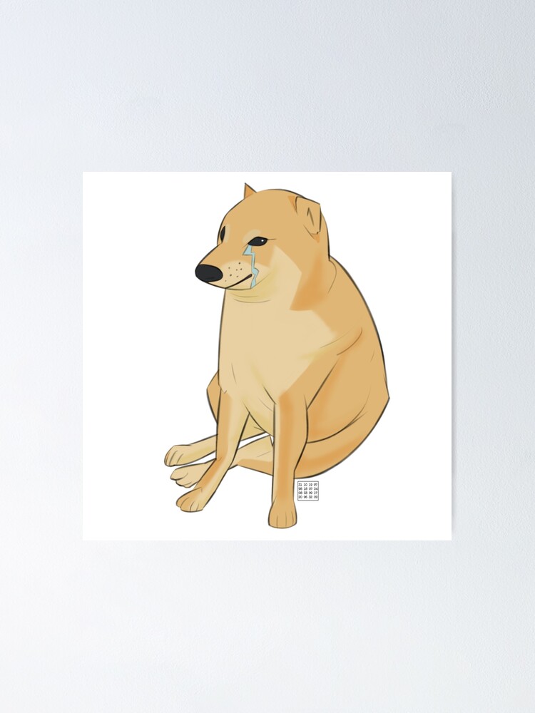 "Doge Sad Meme" Poster for Sale by ano3110 | Redbubble
