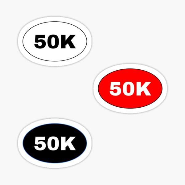 "Meister 50k Ultra Marathon Bumper Sticker Decal - (3 Pack) Oval ...