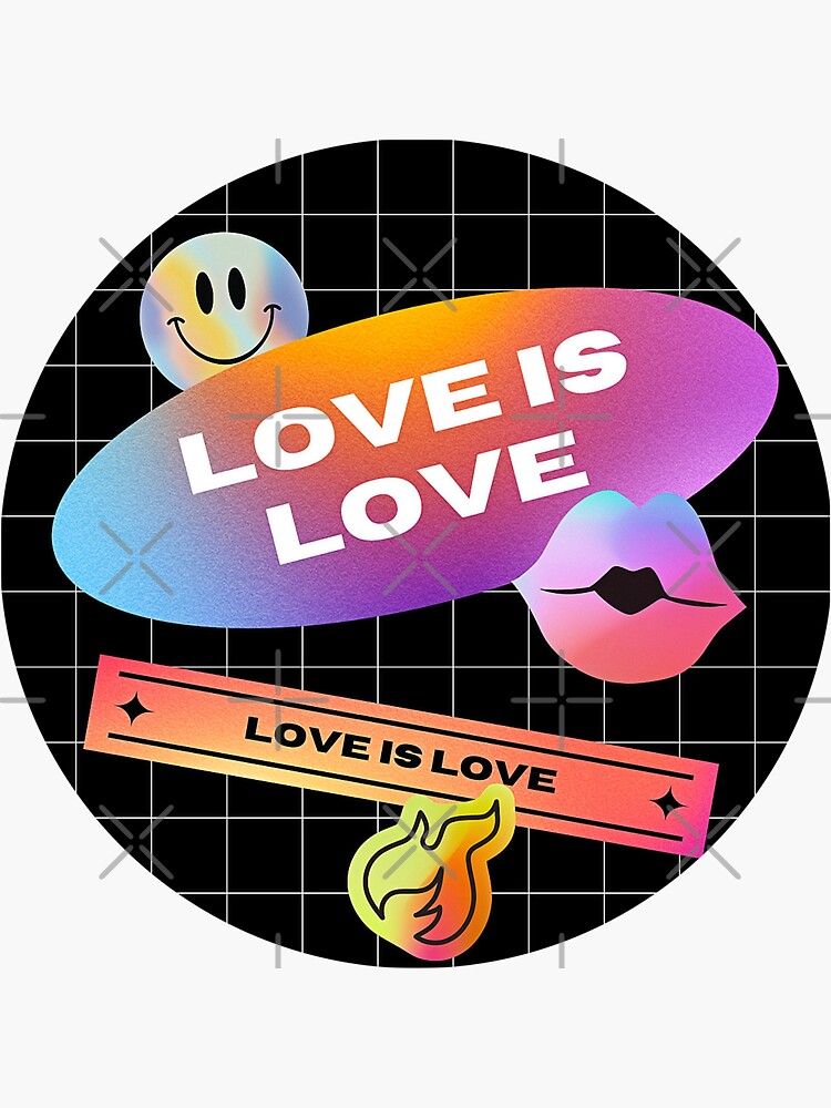 "Love is Love LOGO" Sticker for Sale by wasabigraphic | Redbubble